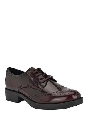 Nine West Studey Brogue Derby Dark Red