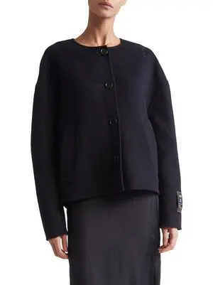 Marni Double Face Virgin Wool & Cashmere Jacket - 00n99 Black