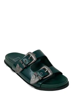 SHU SHOP Dolly Two-Strap Sandals Dark Green