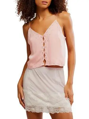 Free People Embroidered Button-up Camisole - Blossom