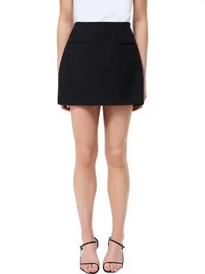 French Connection Azra Stretch Twill Miniskirt - Black