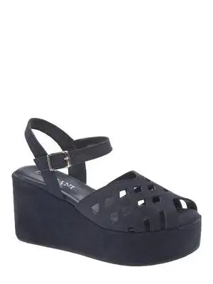 Cordani Jaymie Platform Wedge Sandal - Blue Marine