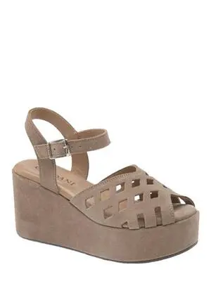 Cordani Jaymie Platform Wedge Sandal - Porcino Suede