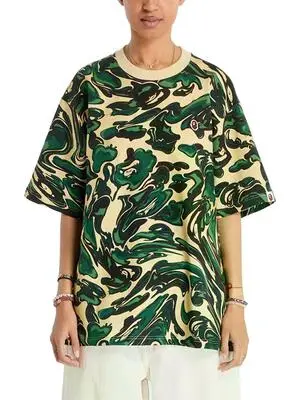 A BATHING APE Marbling Camo T-shirt - Green