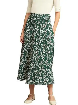 HOBBS LONDON Kiara Printed Skirt - Green Multi