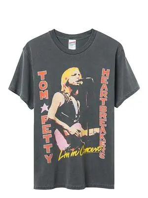 Junk Food Clothing Tom Petty Live In Concert Flea Market Tee - Black