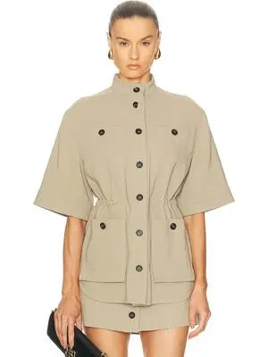 FERRAGAMO Short Sleeve Jacket - Sand