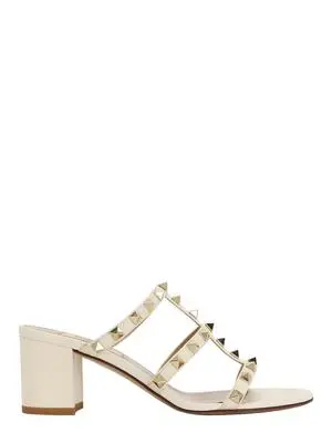 Valentino Garavani Rockstud Slide Mule - Light Ivory