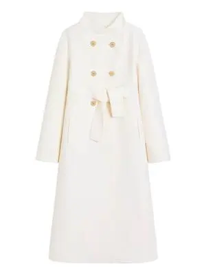 Valentino Garavani Wool-cashmere Double-breasted Overcoat - Ivory
