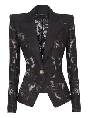 Balmain Lace Blazer - Black