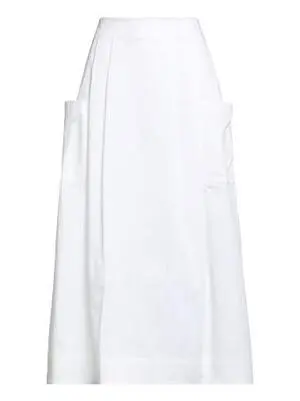 Alpha Studio Midi Flared Skirt - White