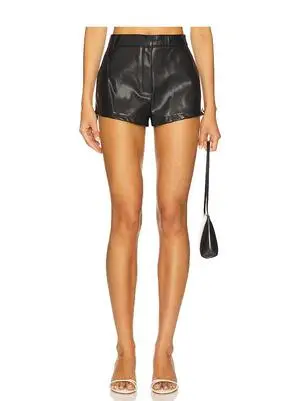 Lioness Leo Faux Leather Shorts - Onyx