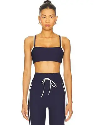 L*Space Kelly Sports Bra In Navy - Midnight Blue & Cream