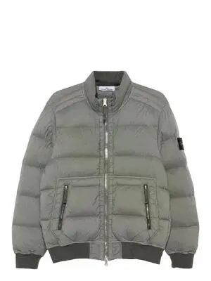 Stone Island Quilted Zip-front Jacket - Green