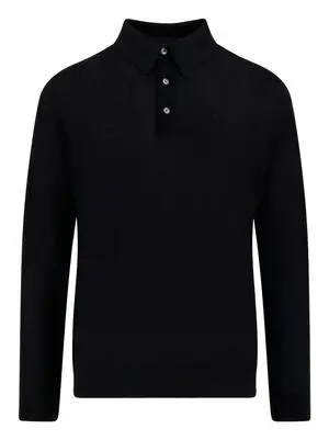 Kiton Long-sleeve Polo Shirt - Black