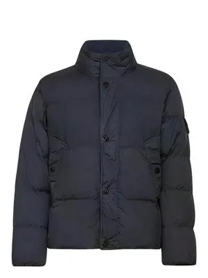 Stone Island Logo-Patch Puffer Jacket Blue