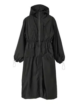 Cecilie Bahnsen Hooded Drawstring Parka Coat - Black