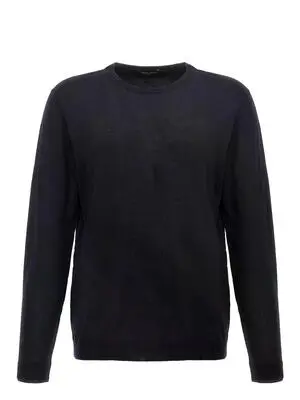 ROBERTO COLLINA Crew-neck Merino Wool Sweater - Blue