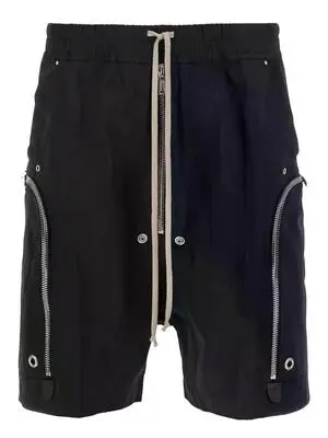 Rick Owens Bauhaus Zip-pocket Drawstring Shorts - Black