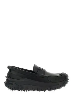 Moncler Penny Leather Loafers - Black