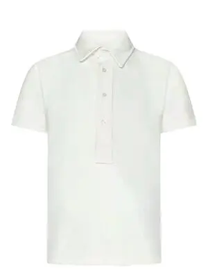 FRANZESE COLLECTION Wimbledon Four-button Placket Polo Shirt - White