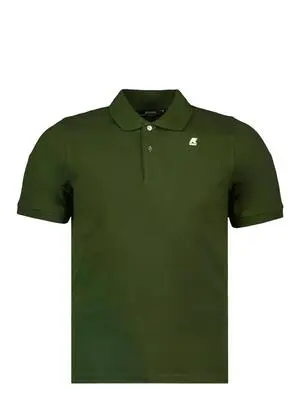 K-WAY Two-button Logo Polo Shirt - H11 Green Cypress