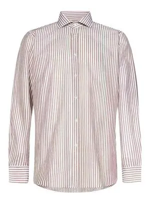 FRANZESE COLLECTION David Beckham Striped Spread-collar Shirt