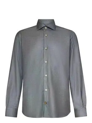 FRANZESE COLLECTION Donald Trump Pointed-collar Buttoned Shirt - Grey