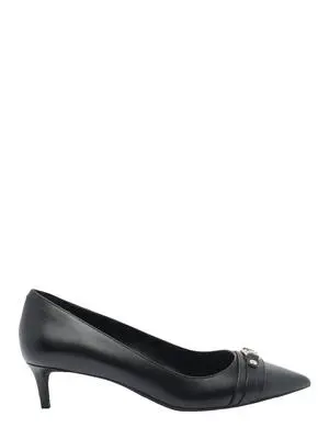 Michael Kors 45mm Logo-plaque Pointed-toe Pumps - Black