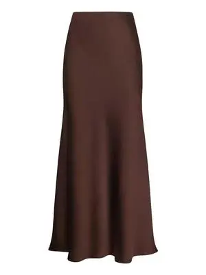BLANCA VITA Flared Midi Skirt - Brown