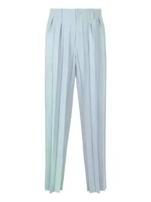 Issey Miyake Pleated Trousers Blue