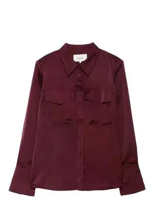 Ba&sh Double-pocket Satin Shirt - Purple