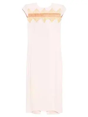 Alexander McQueen Lace-insert Midi Dress - Pink