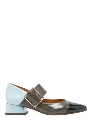 Chie Mihara 35mm Buckle-strap Block-heel Pumps - Blue
