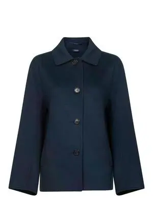 Max Mara Four-button Shirt-collar Jacket - Blue