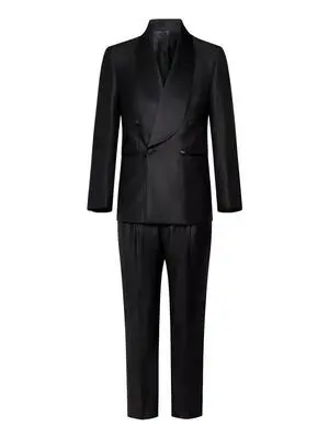 FRANZESE COLLECTION Stefano De Martino Double-breasted Suit - Black