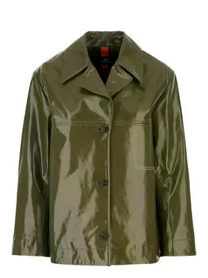 Paul Smith Paneled Leather Jacket - Green