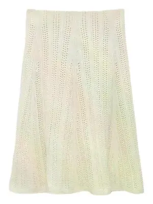 Dorothee Schumacher Open-knit A-line Mini Skirt - Neutrals