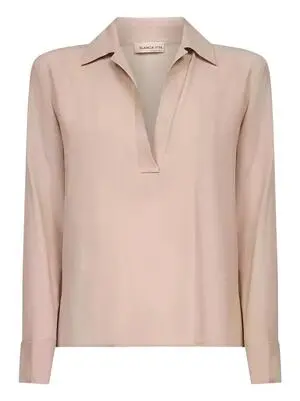 BLANCA VITA V-neck Top - Neutrals