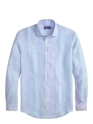 RALPH LAUREN PURPLE LABEL Striped Linen Shirt