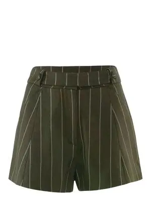 LA SEMAINE Pinstripe Zip Shorts