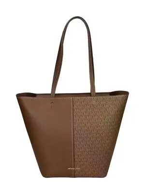 Michael Kors Monogram Panel Tote Bag - Brown