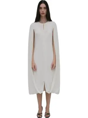 Rosetta Getty Fold Cape Dress - White