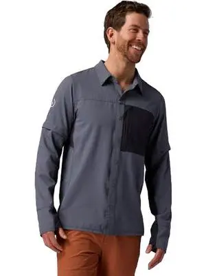 BACKCOUNTRY Tahoe Woven Convertible Snap-up Shirt - Turbulence/black