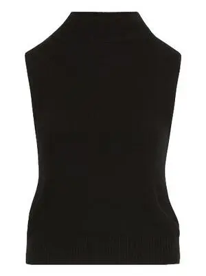 Oscar De La Renta Sleeveless Ribbed Pullover - Natural