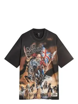 REPRESENT Iron Maiden Steed T-shirt - Stained Black