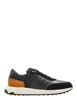 TOD'S Leather Panelled Sneakers - Black