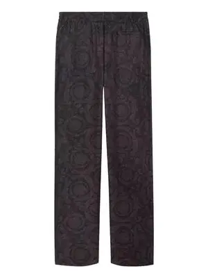 Versace Baroque-print Drawstring Trousers - Black