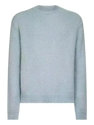 JIL SANDER Ribbed Crew-neck Sweater - Blue