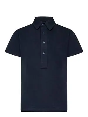 FRANZESE COLLECTION Wimbledon Four-button Placket Polo Shirt - Blue